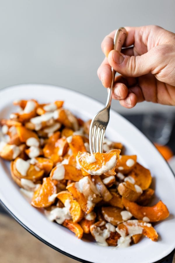 Spiced Butternut Squash with Tahini Sauce Recipe - Wyse Guide