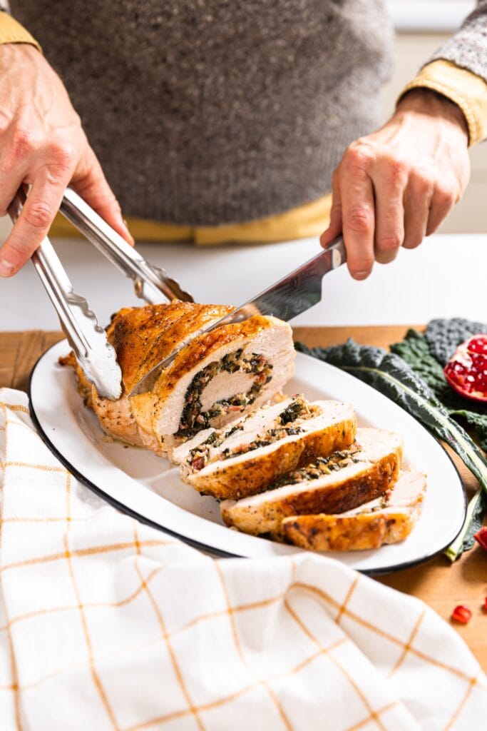 Turkey Roulade with Bacon & Kale Stuffing Recipe - Wyse Guide