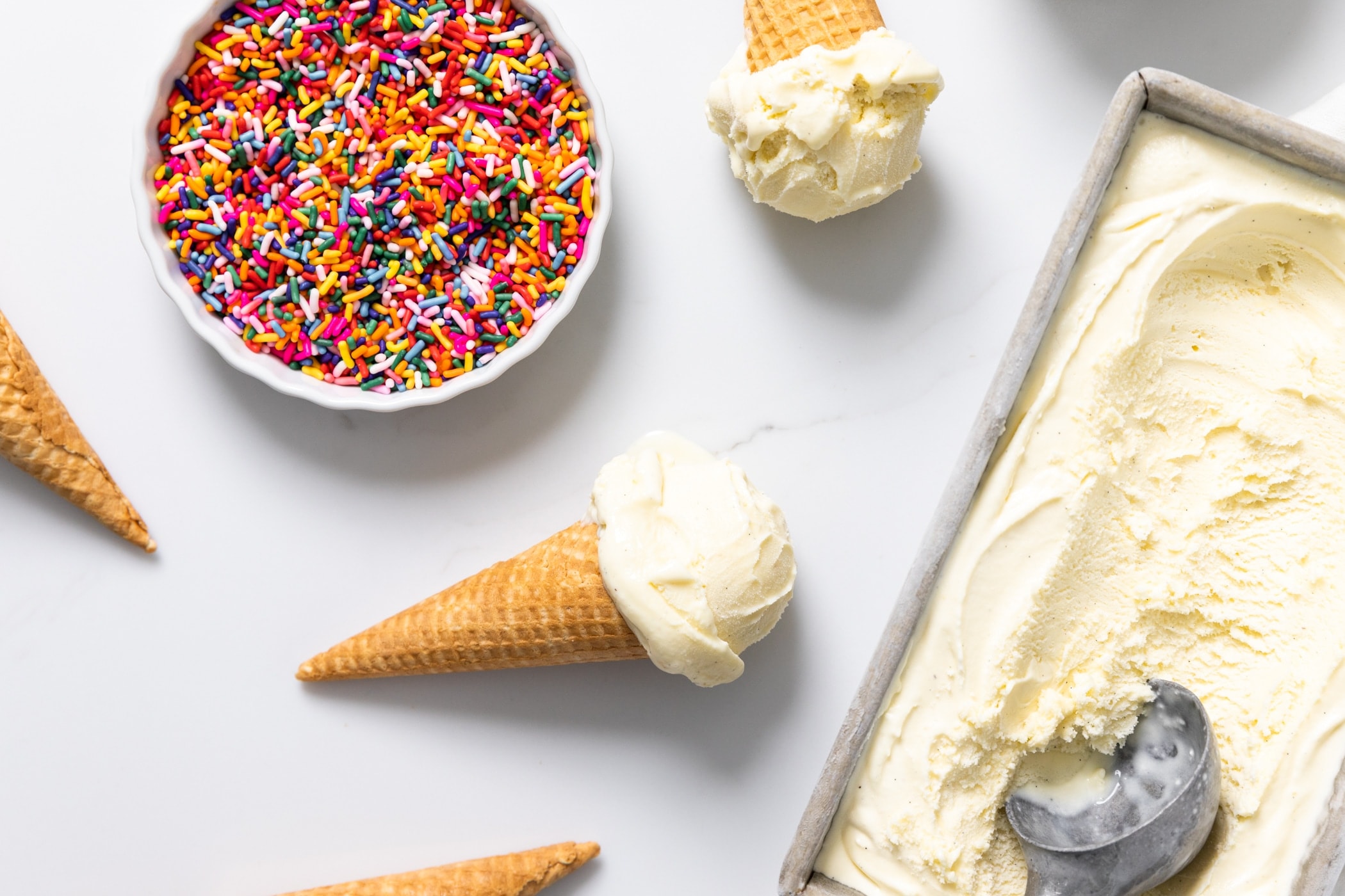 Vanilla Bean Ice Cream Cone Homemade Vanilla Bean Ice Cream SueBee