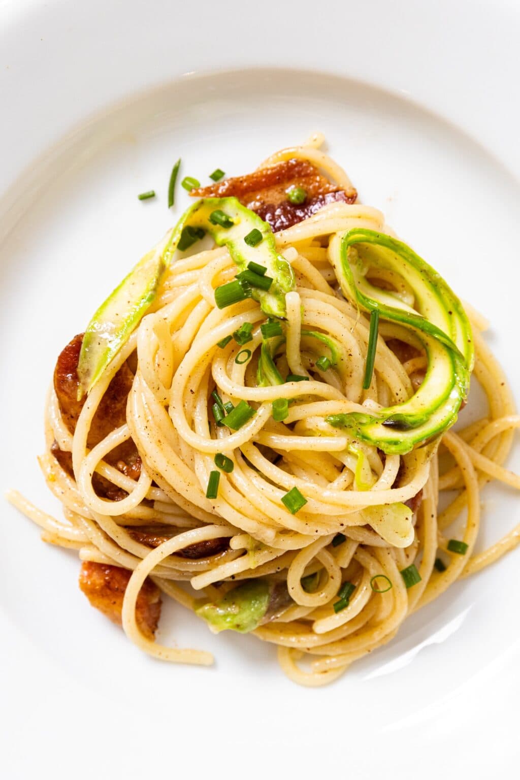 Brown Butter Spaghetti with Bacon & Asparagus Recipe - Wyse Guide