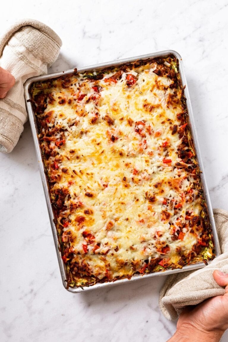 Baked Zucchini Crust Pizza - Wyse Guide