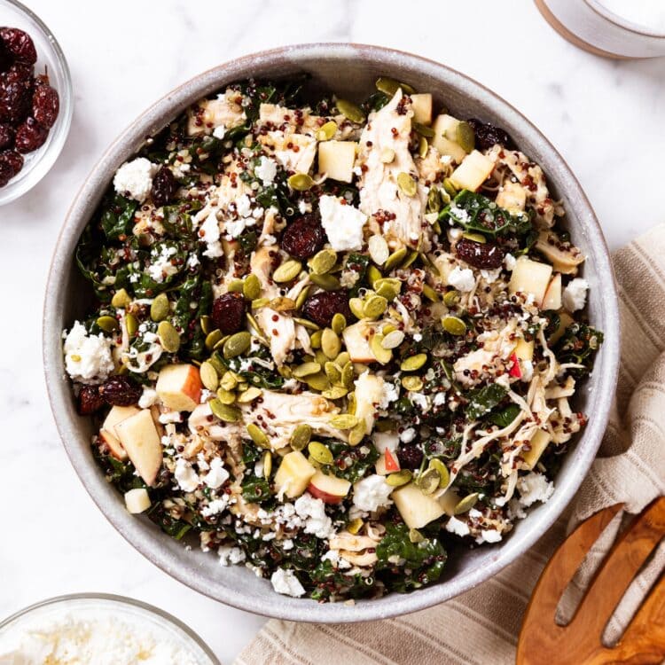 Apple Cider Quinoa Kale Salad - Wyse Guide