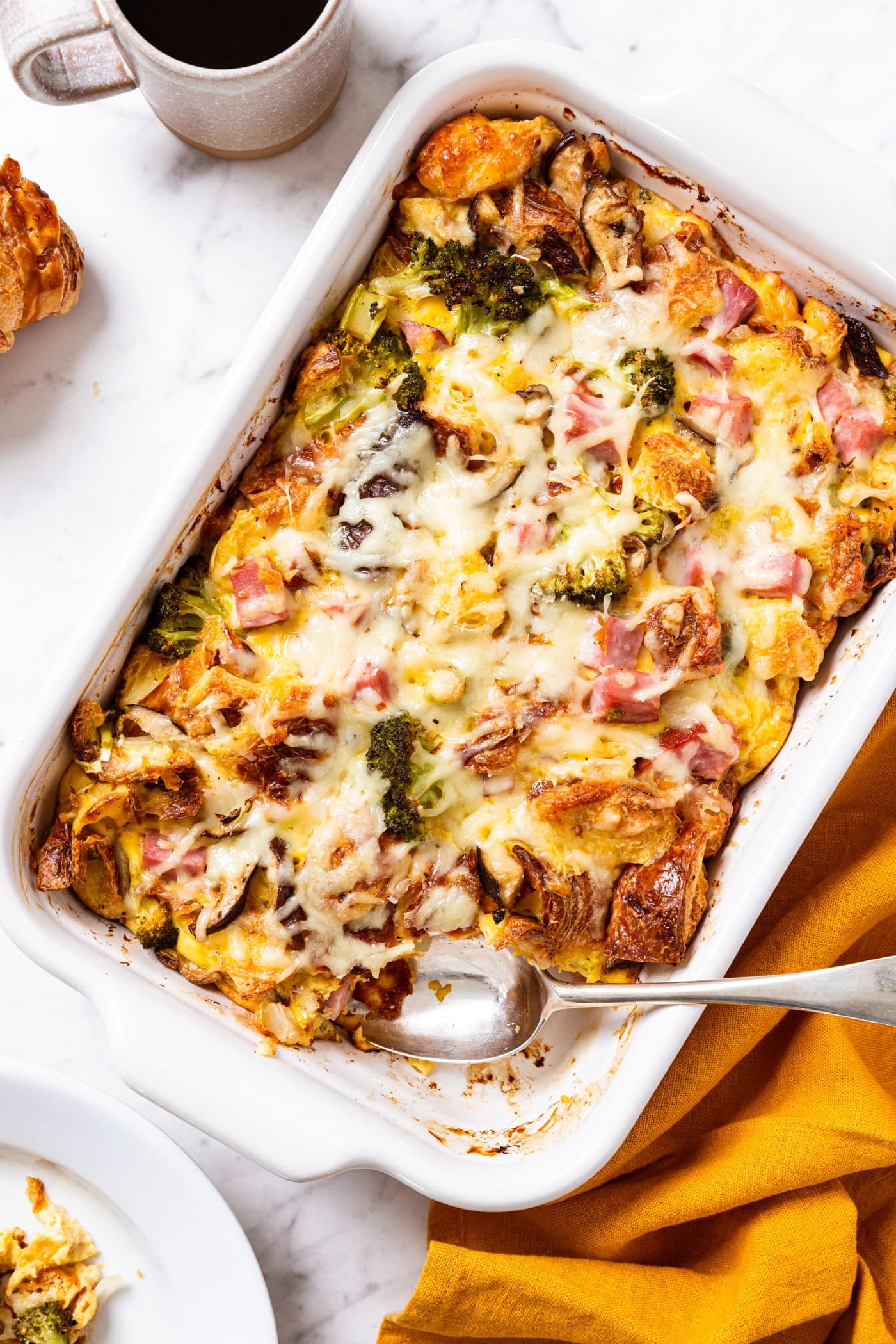 Ham & Cheese Croissant Egg Casserole Recipe - Wyse Guide