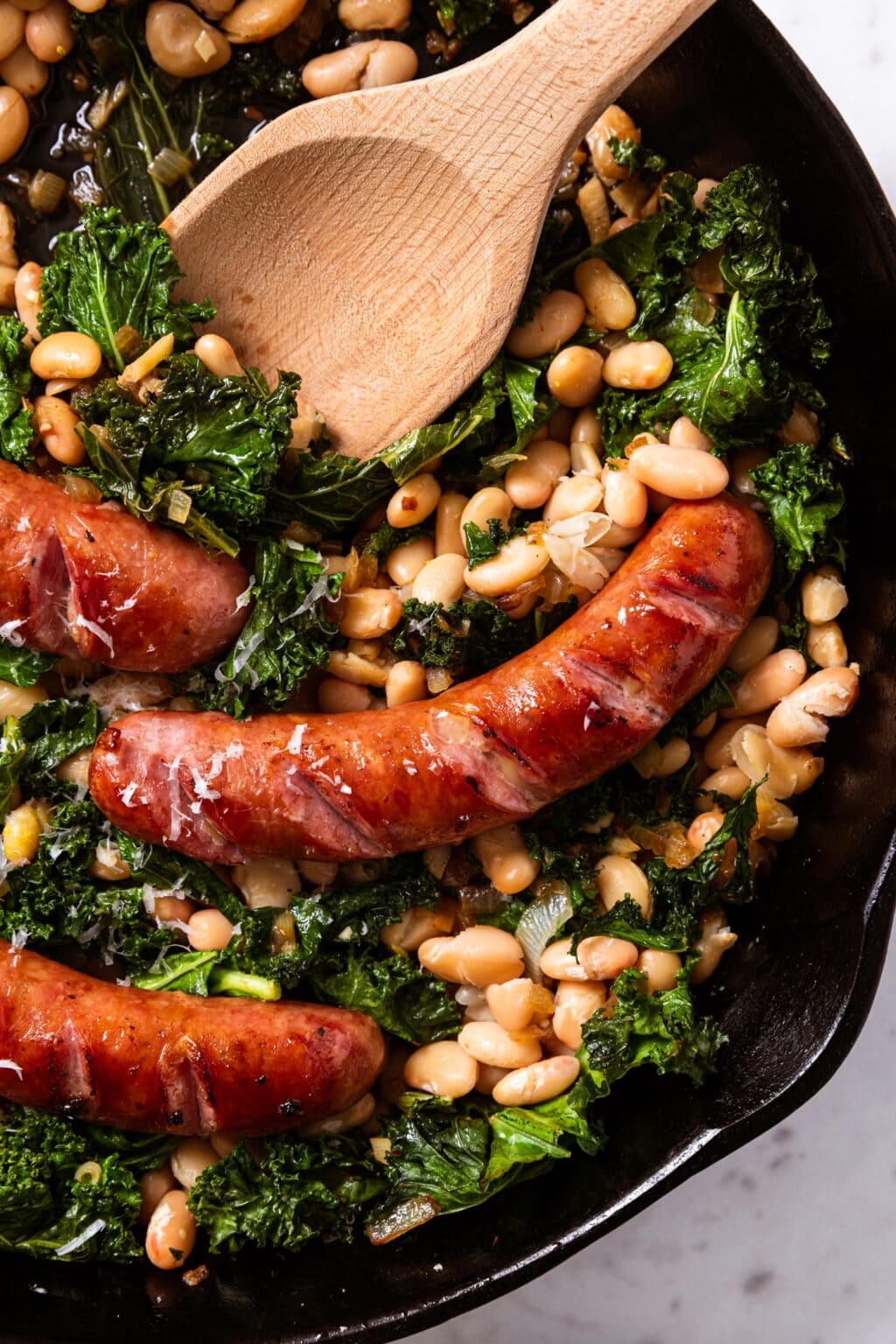 Skillet Sausage with White Beans & Kale Recipe - Wyse Guide