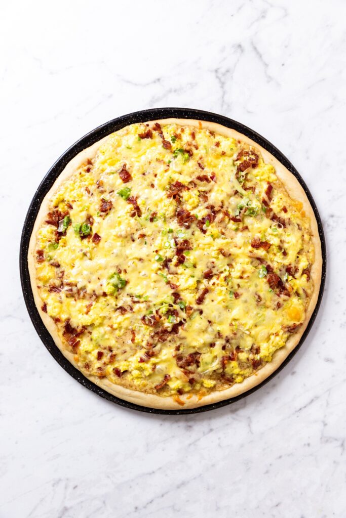 Egg & Bacon Breakfast Pizza Recipe - Wyse Guide