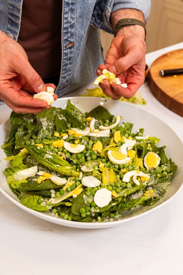 Spring Pea Salad with Crunchy Nut Topping - Wyse Guide