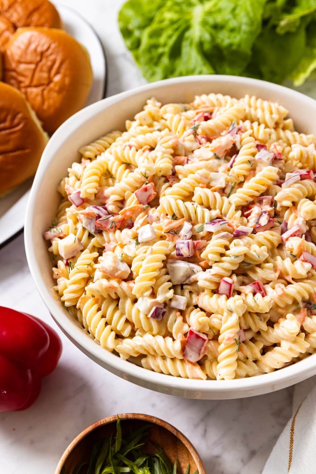 Creamy Pasta Salad - Wyse Guide