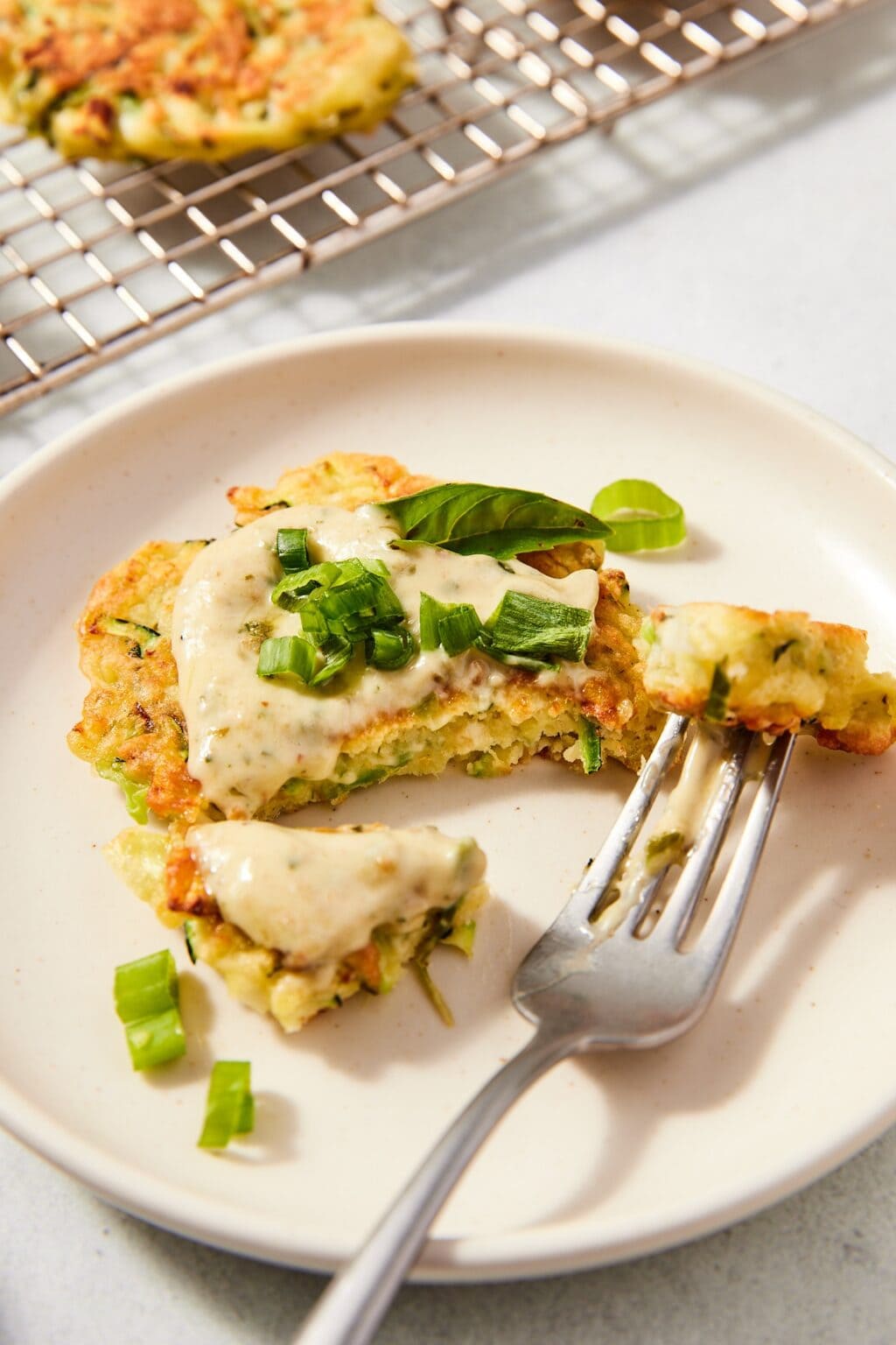 Zucchini Fritters with Pesto Aioli - Wyse Guide