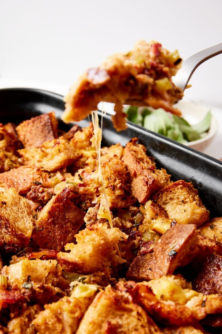 Cheese, Bacon & Sausage Stuffing Recipe - Wyse Guide