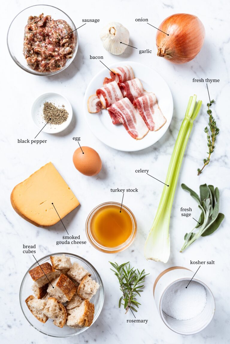 Cheese, Bacon & Sausage Stuffing Recipe - Wyse Guide